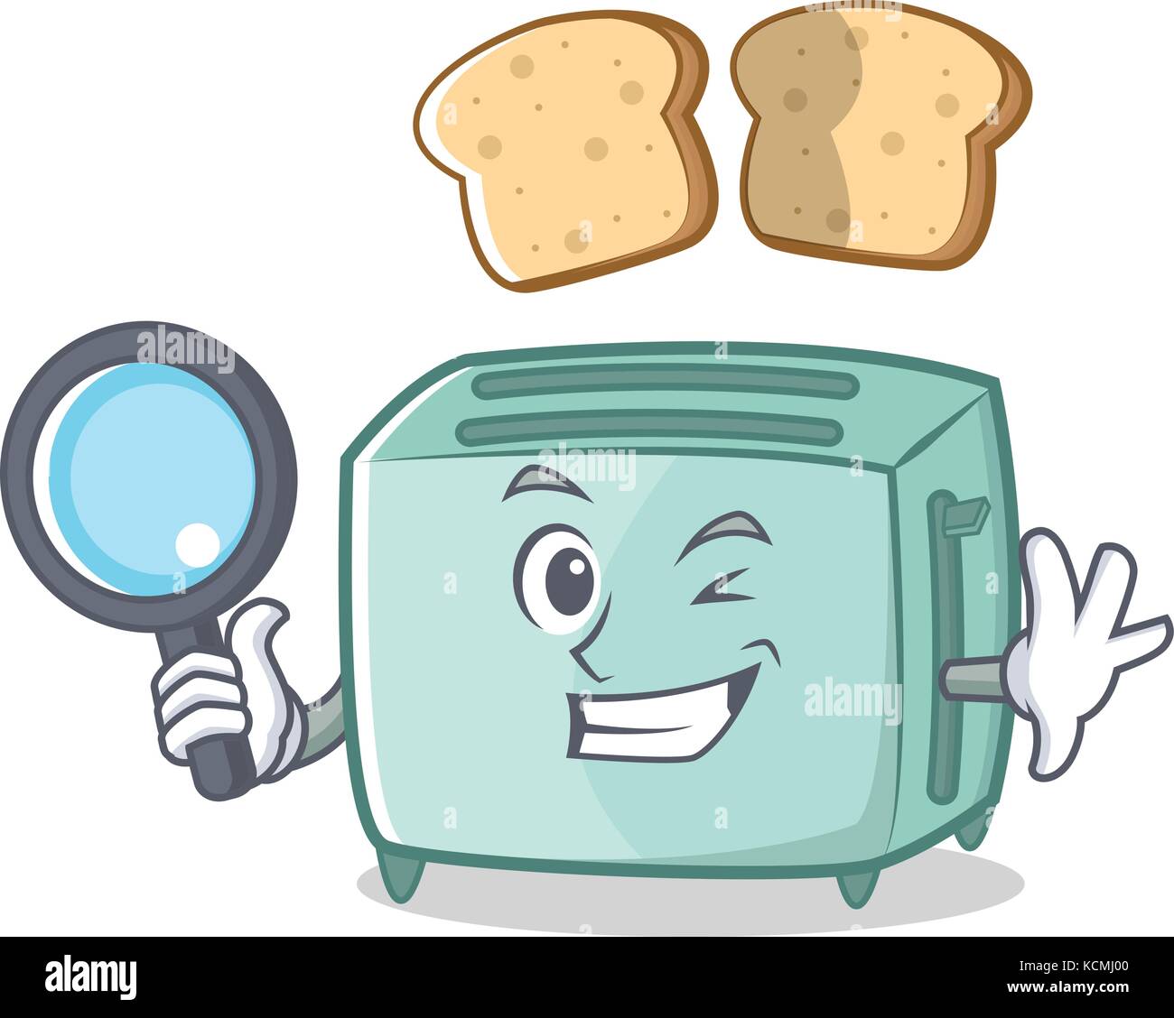Detective toaster character cartoon style Stock Vector Image & Art - Alamy