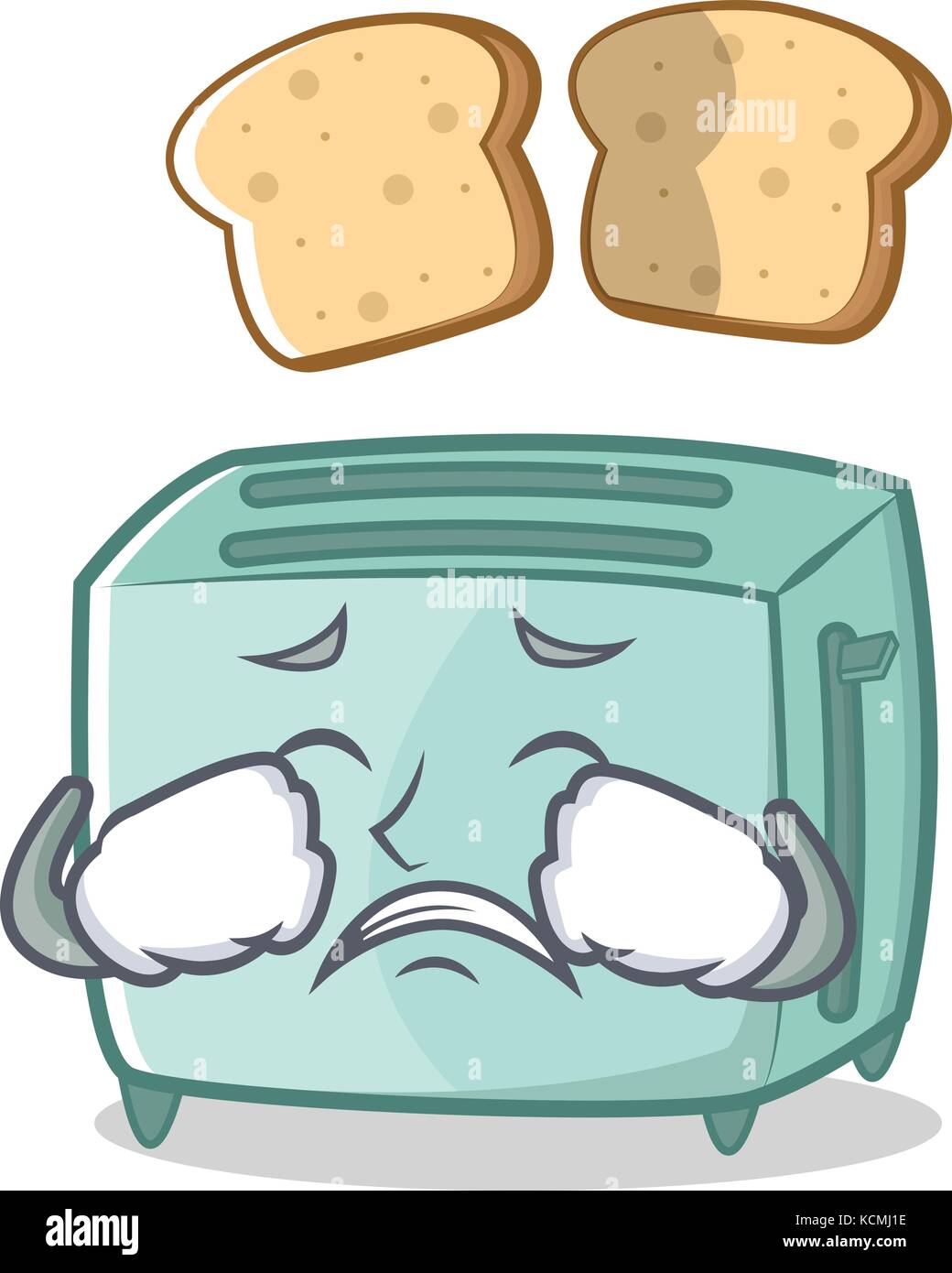 Crying toaster character cartoon style Stock Vector Image & Art - Alamy