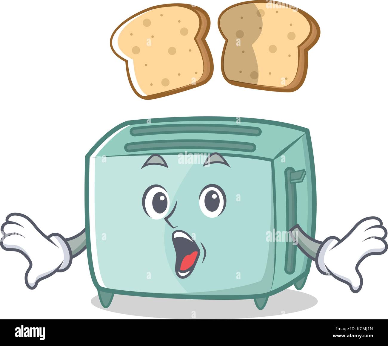 Surprised toaster character cartoon style Stock Vector Image & Art - Alamy