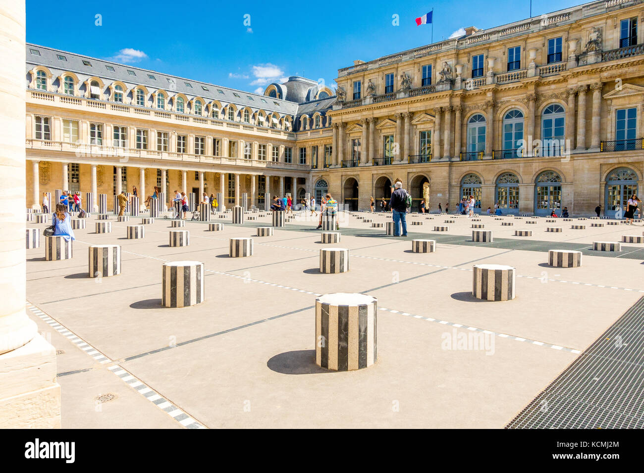 The Cour d'Honneur contains 280 black and white striped columns known ...