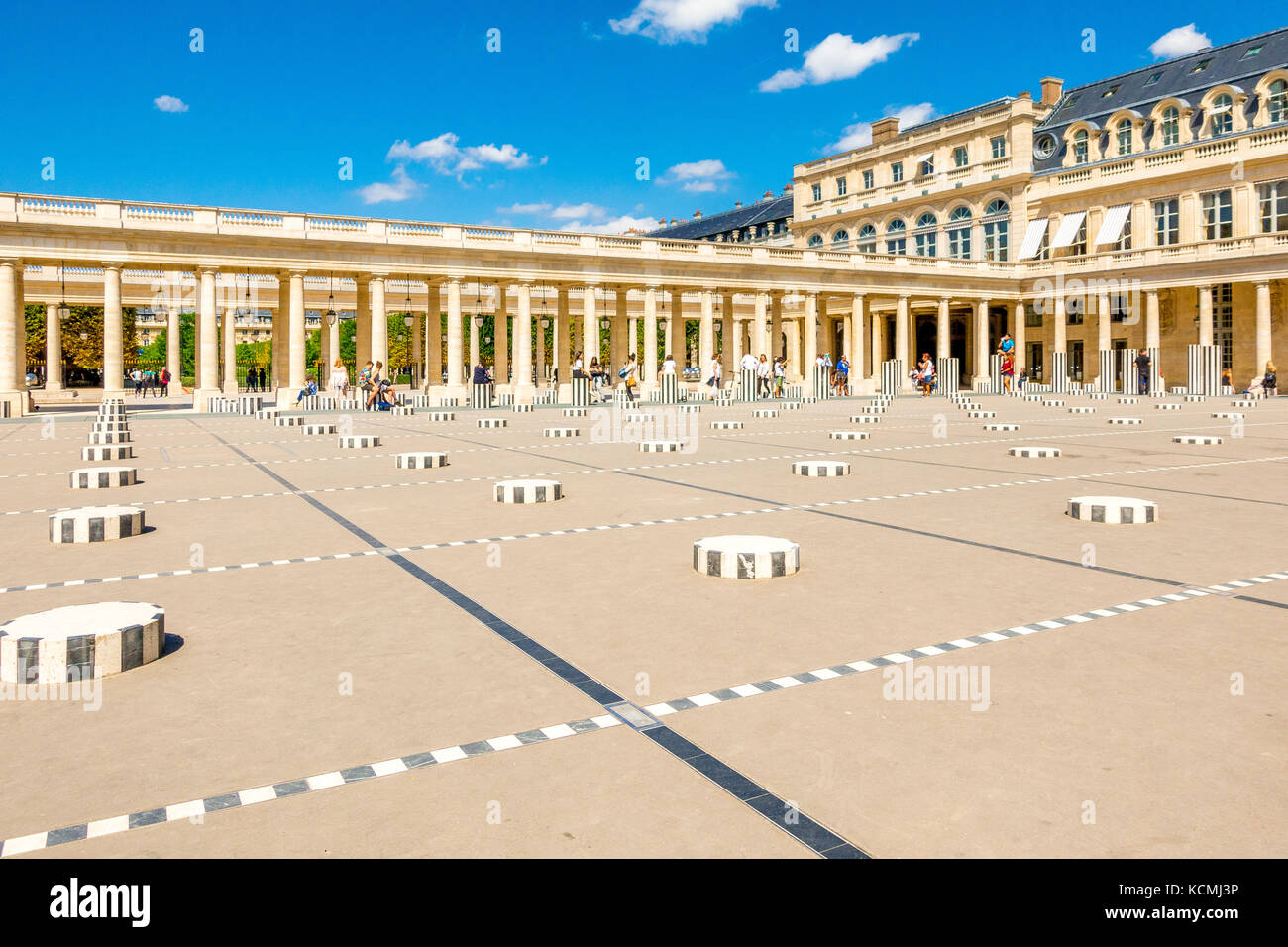 The Cour d'Honneur contains 280 black and white striped columns known ...