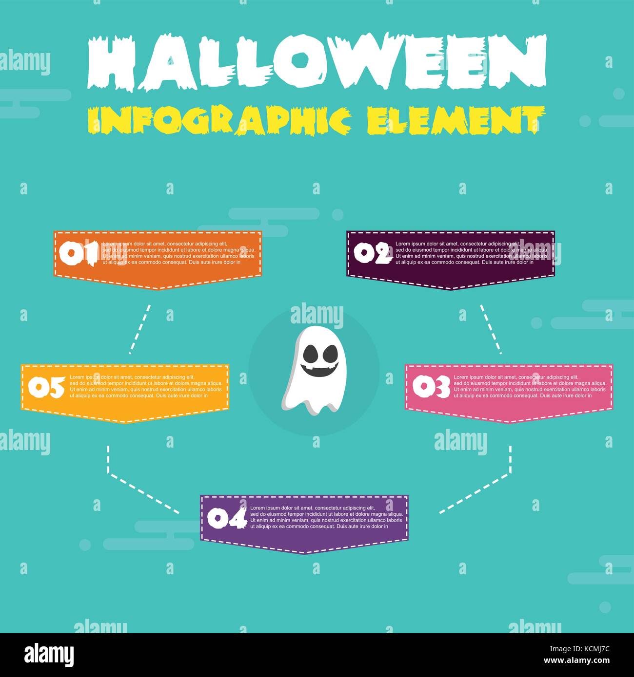 Infographic Halloween Theme Design Collection Stock Vector Image & Art ...