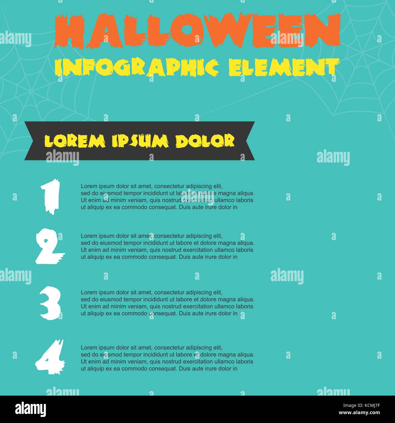 Infographic Halloween Theme Design Collection Stock Vector Image & Art ...