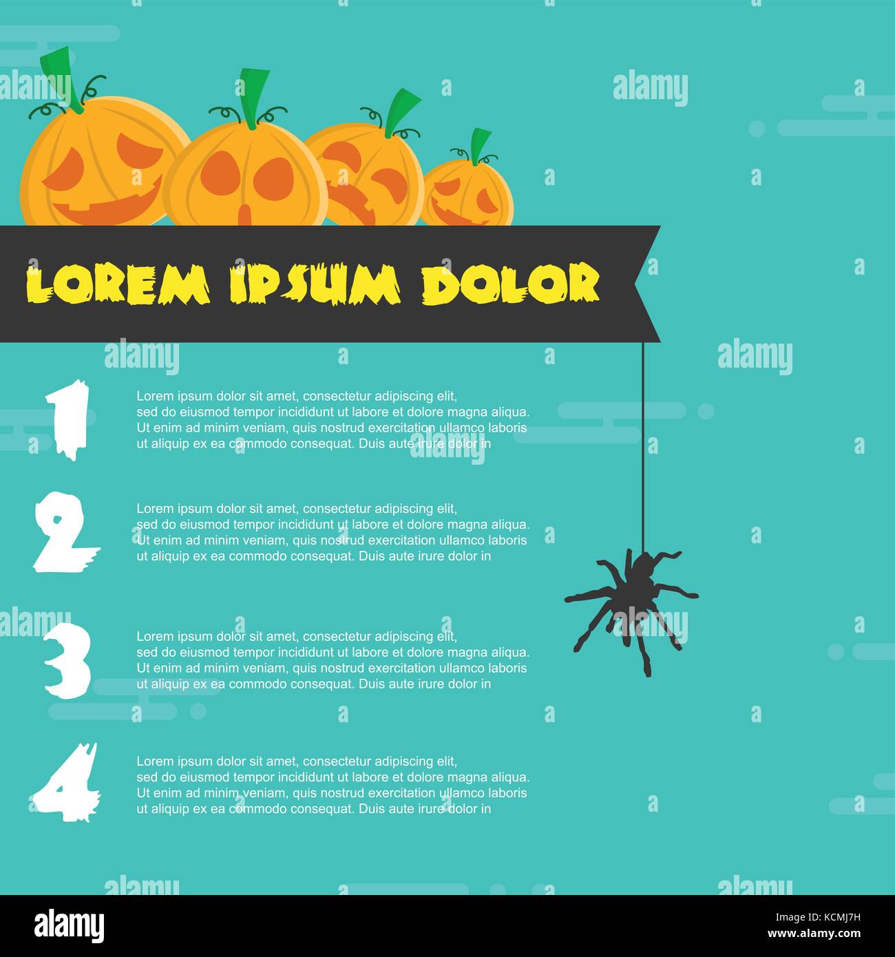 Infographic Halloween Theme Design Collection Stock Vector Image & Art ...