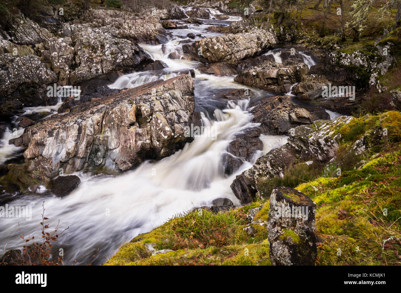 Achness Falls (Cassley Falls) on River Cassley in Sutherland, Scotland ...