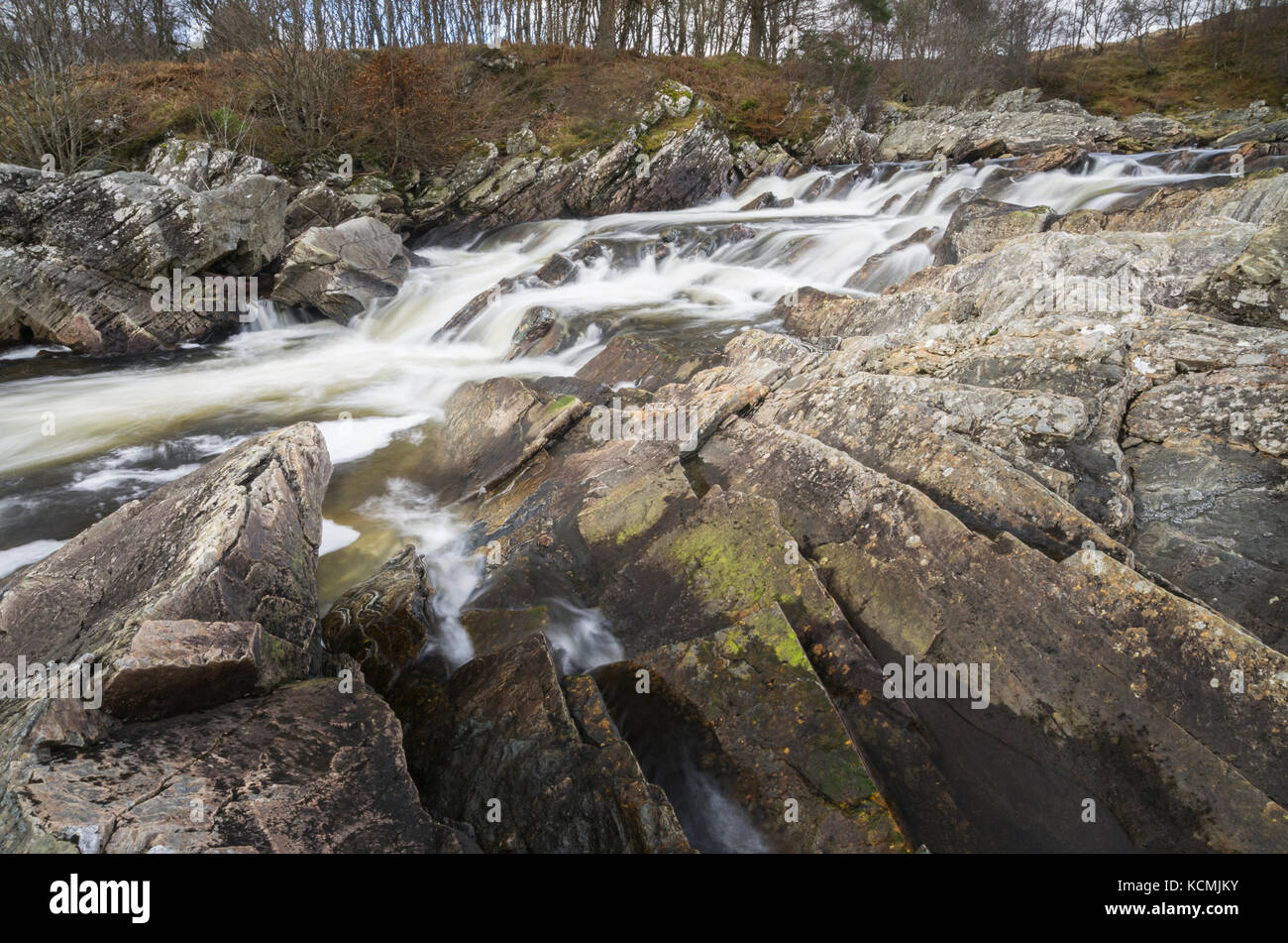 Achness Falls (Cassley Falls) on River Cassley in Sutherland, Scotland ...