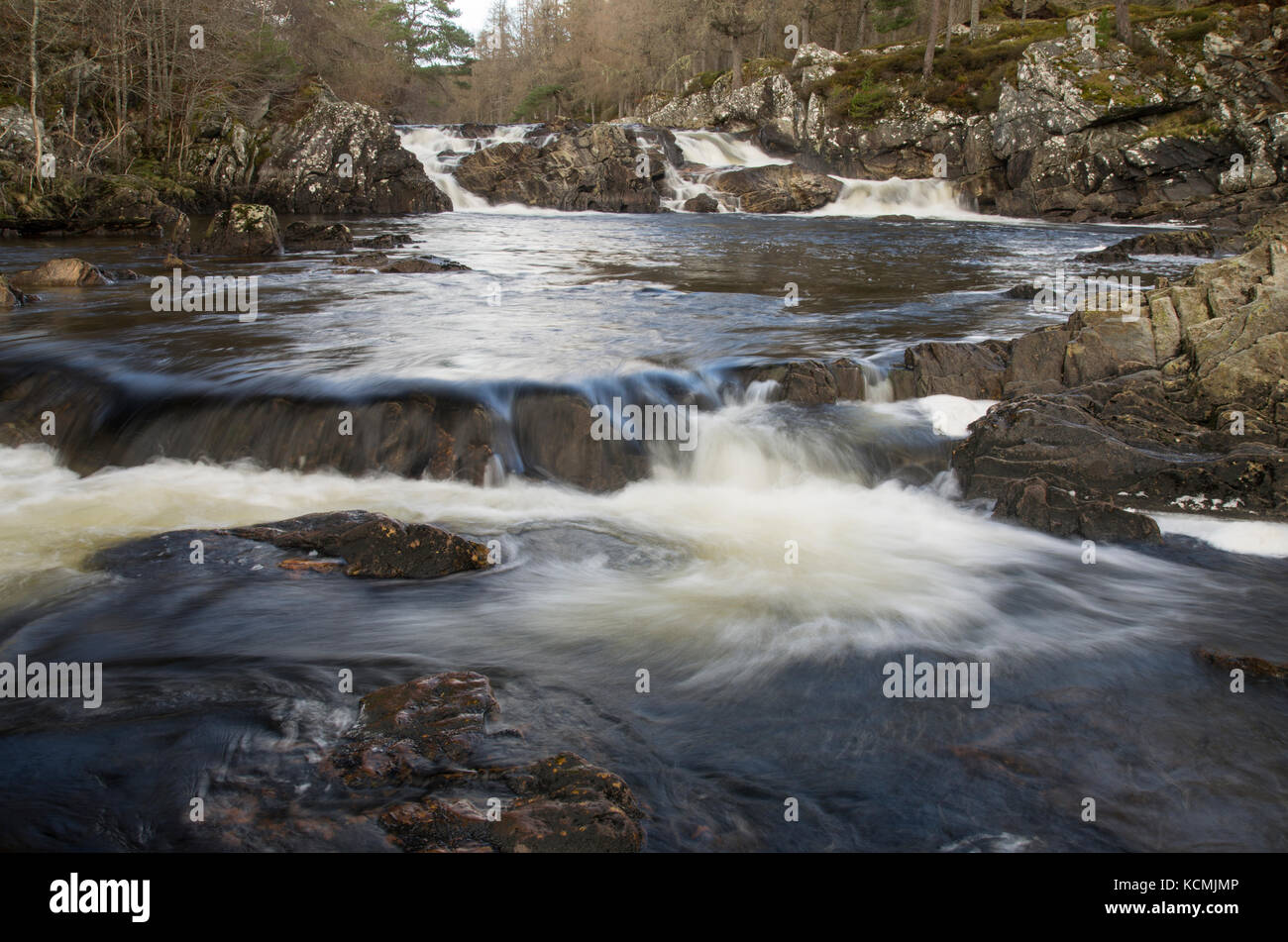Achness Falls (Cassley Falls) on River Cassley in Sutherland, Scotland ...