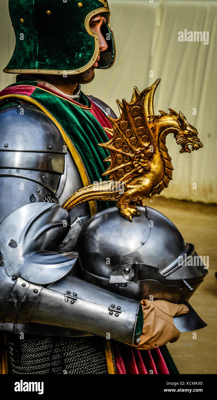 gold dragon helmet Stock Photo - Alamy