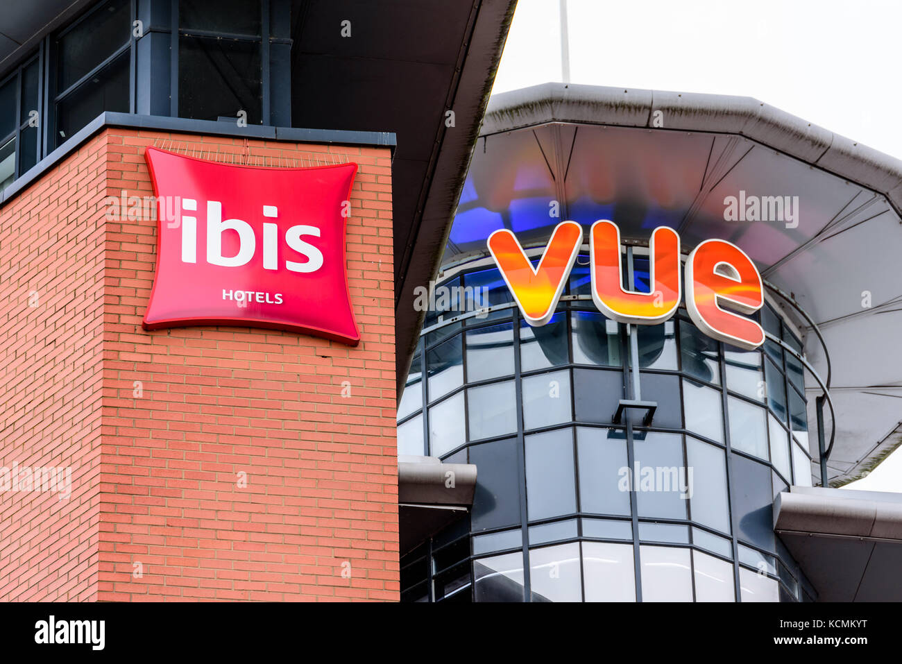 Northampton UK October 5, 2017: Ibis Hotel logo sign in Northampton ...