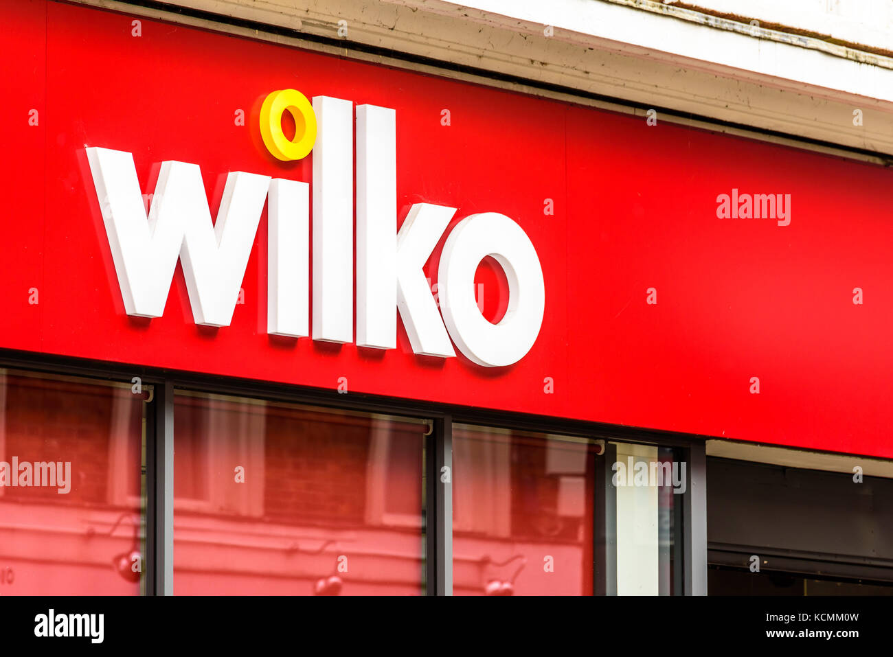 Northampton UK October 5, 2017: Wilkinson Wilko logo sign in ...