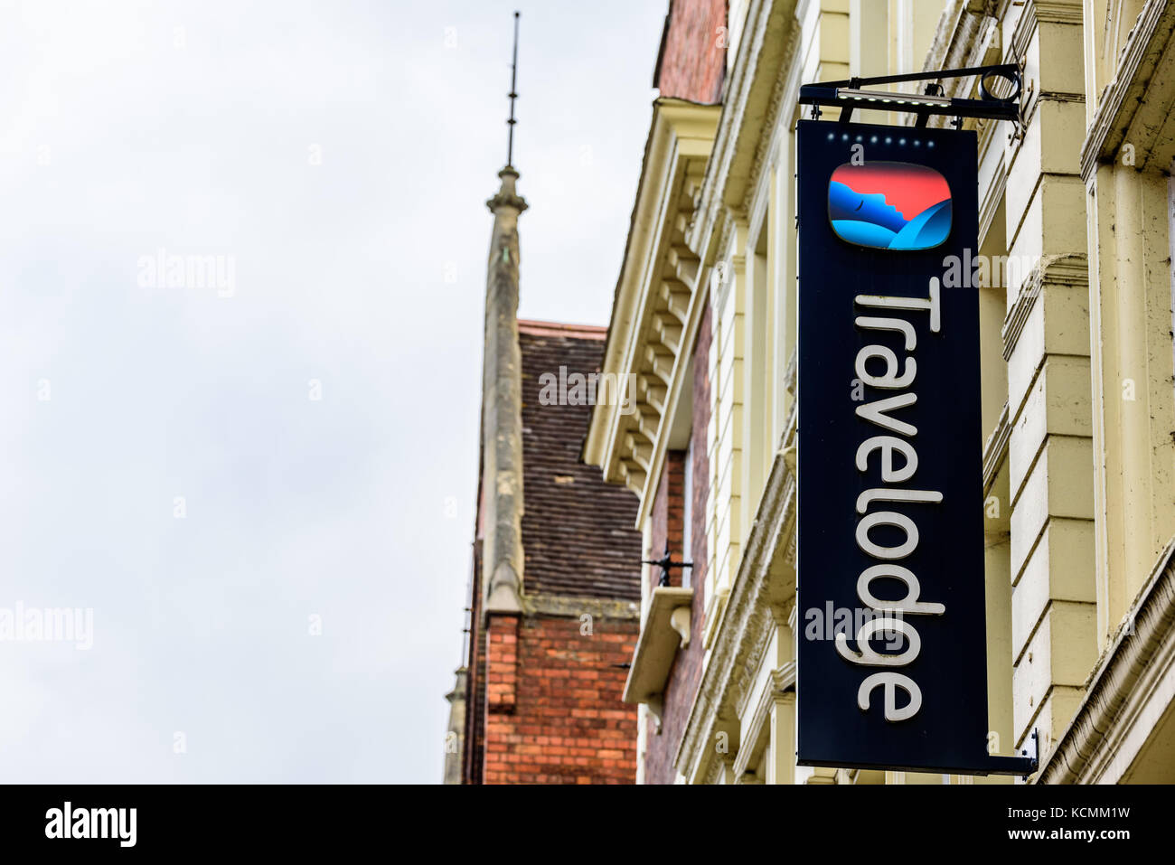 Northampton UK October 5, 2017: Travelodge logo sign in Northampton ...
