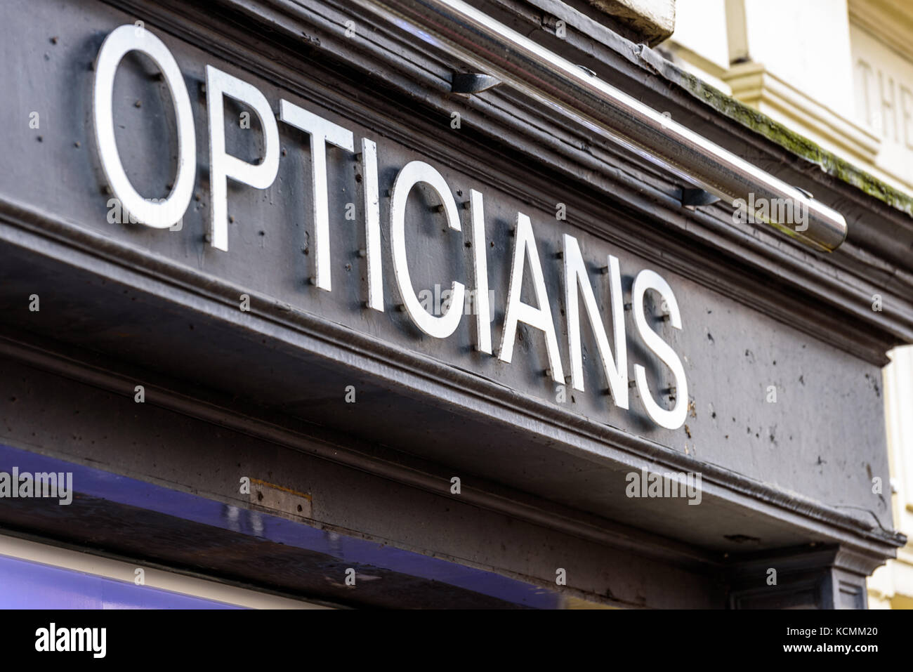 Northampton UK October 5, 2017: Opticians logo sign in Northampton town ...