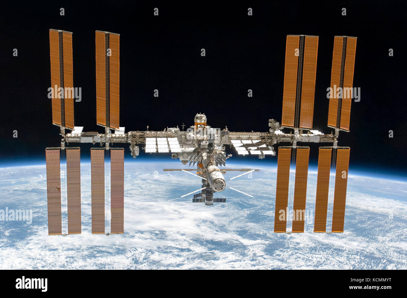 The International Space Station (ISS) photographed by a crew member on ...