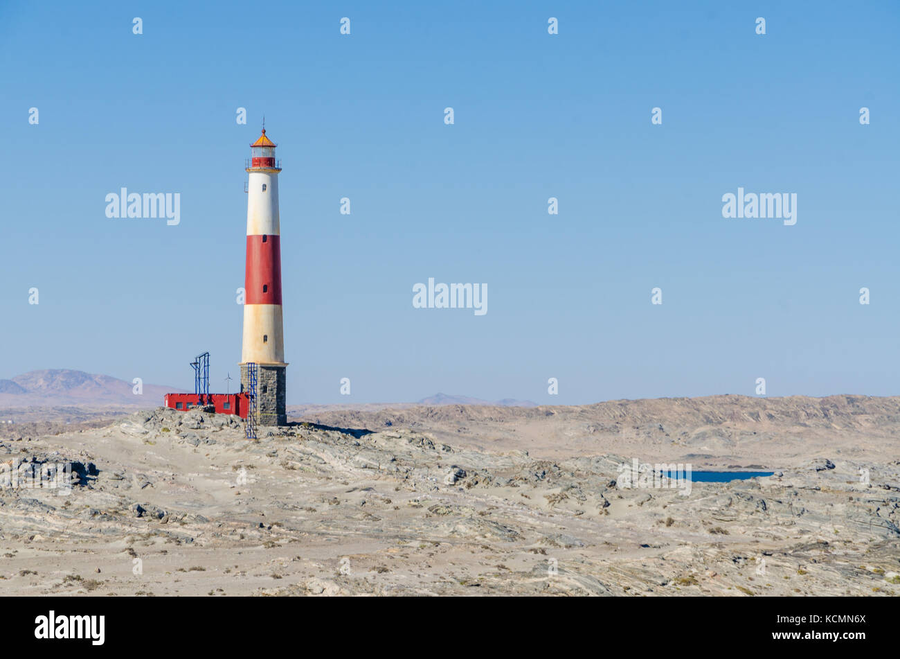 Diaz Point with red and white lighthouse on Luderitz Peninsula in the ...