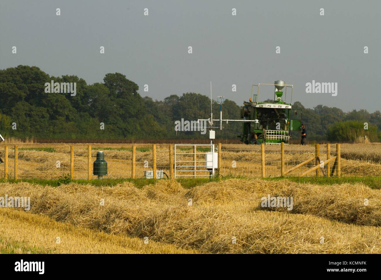 Weather recording station and wheat harvest, all part of Rothamsted ...