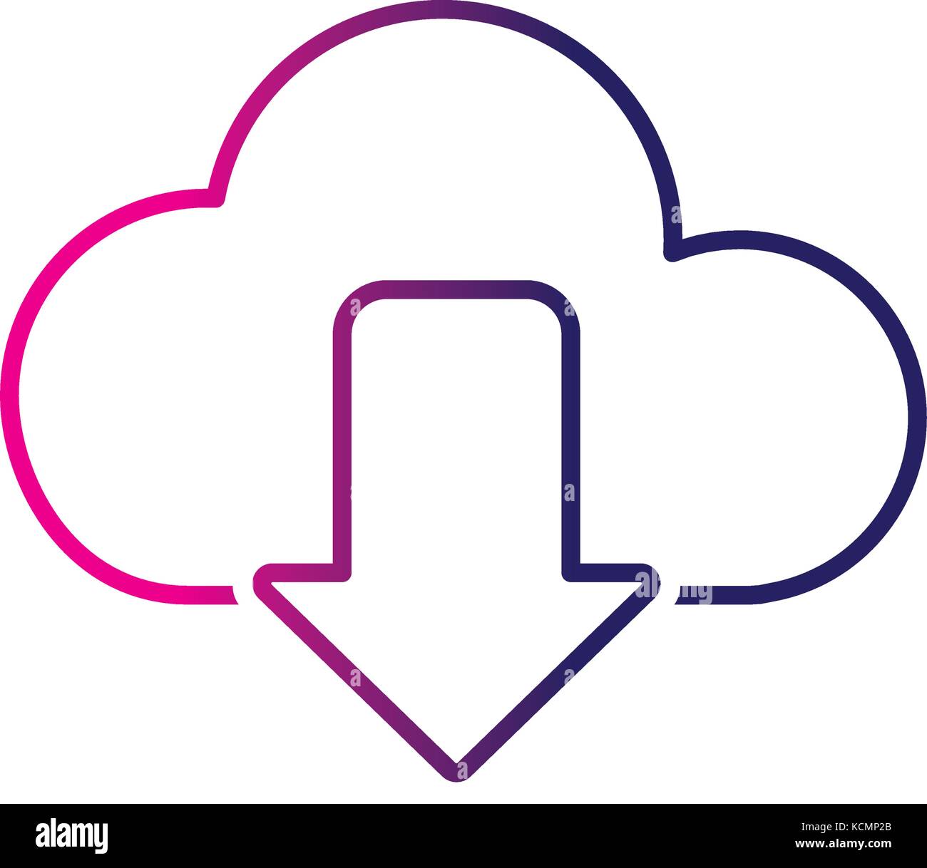 line cloud data digital technology server Stock Vector Image & Art - Alamy