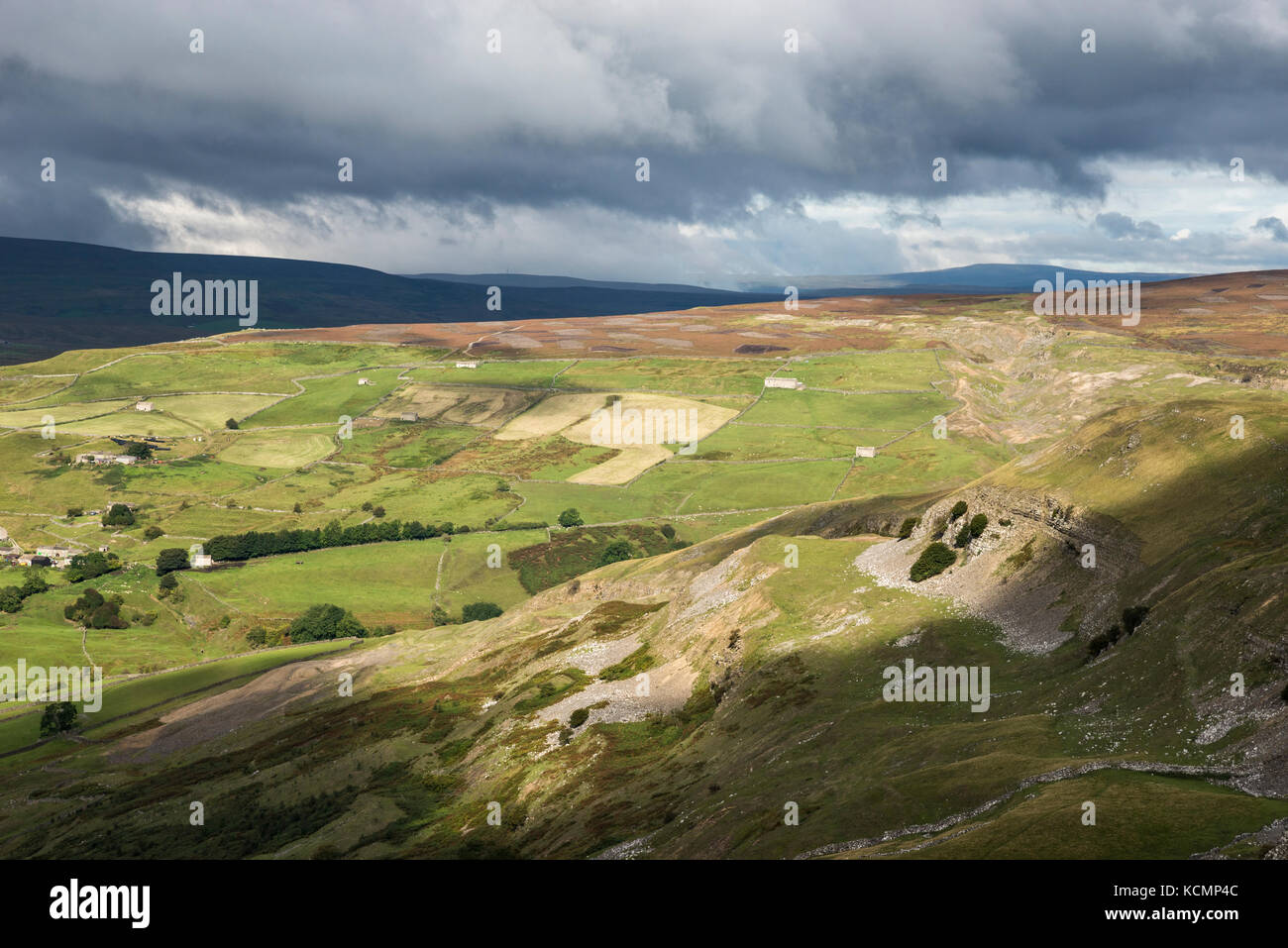 Beautiful view of Arkengarthdale from Fremington edge in North ...