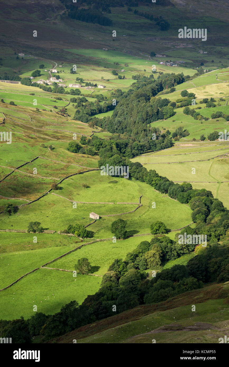 Beautiful view of Arkengarthdale from Fremington edge in North ...