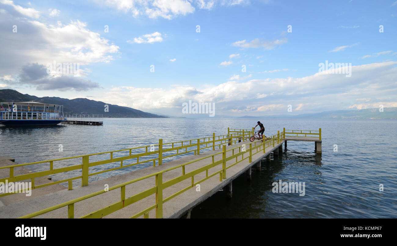 Picture of a Lake Ohrid, Pogradec, Albania Stock Photo - Alamy