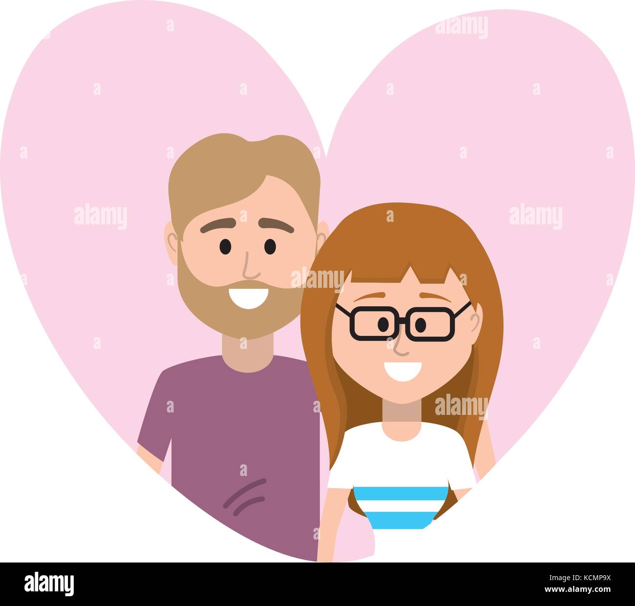 couple together inside heart design Stock Vector Image & Art - Alamy