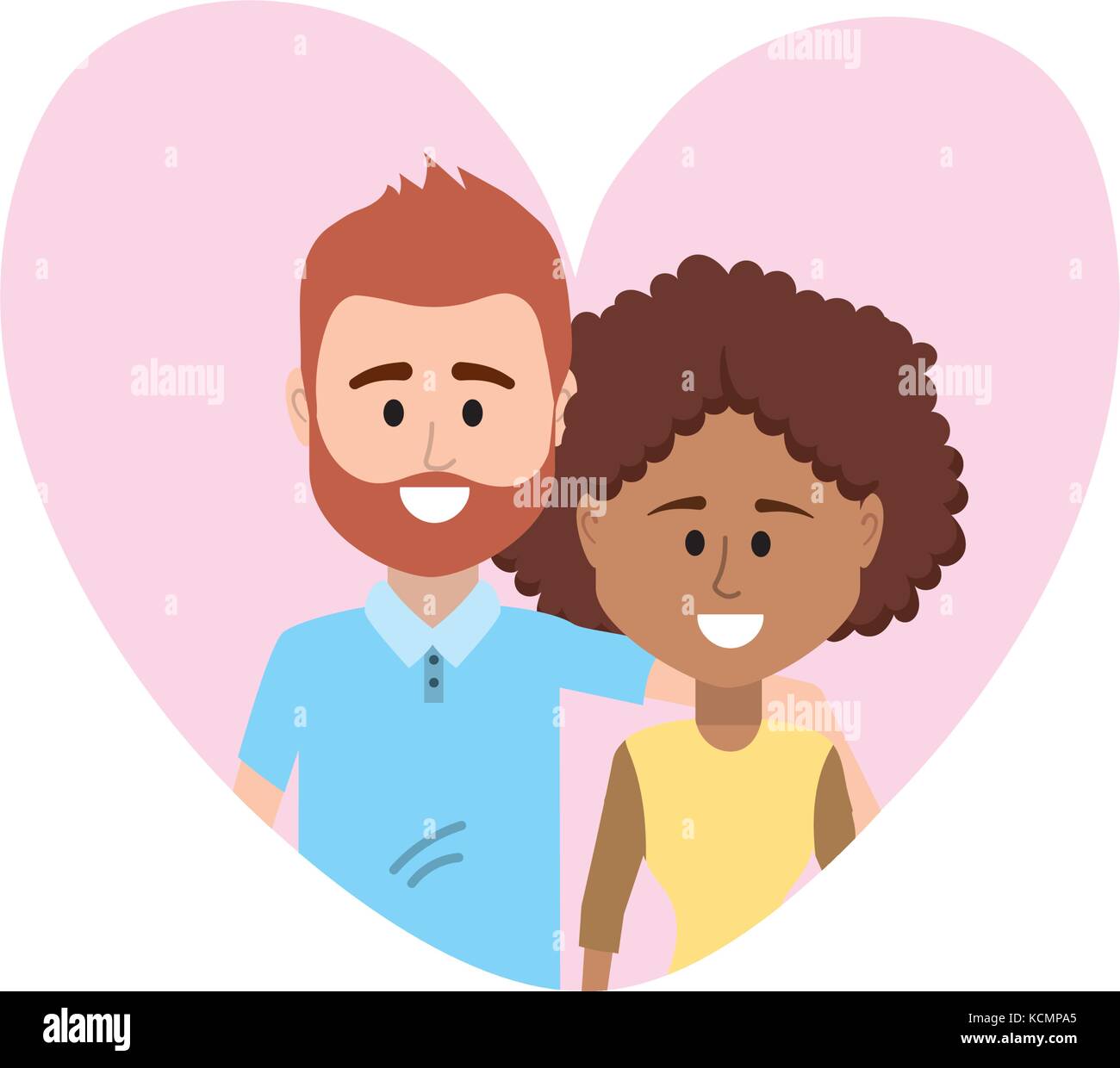 couple together inside heart design Stock Vector Image & Art - Alamy