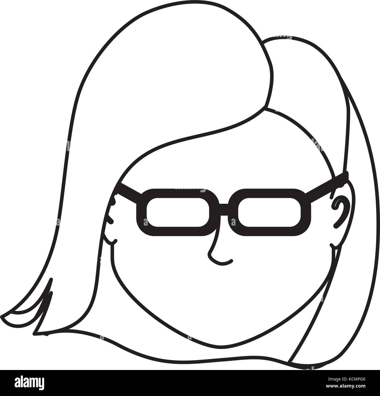 line default avatar woman to social user Stock Vector Image & Art - Alamy