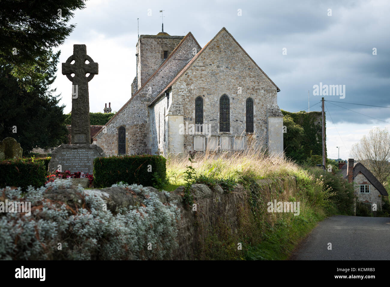 St Michael's Church in the village of Amberley in West Sussex, England ...