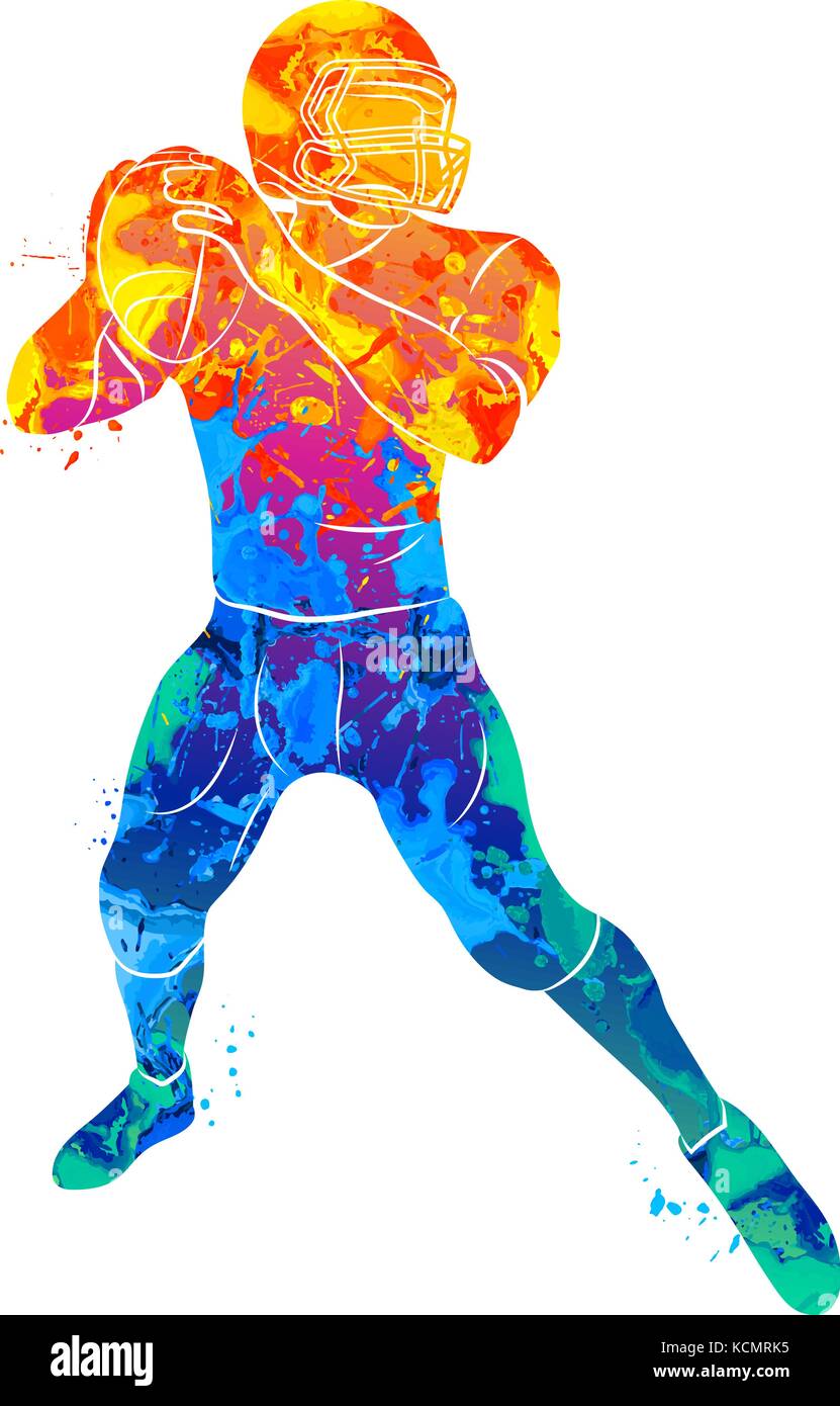 Abstract american football player Stock Vector Image & Art - Alamy