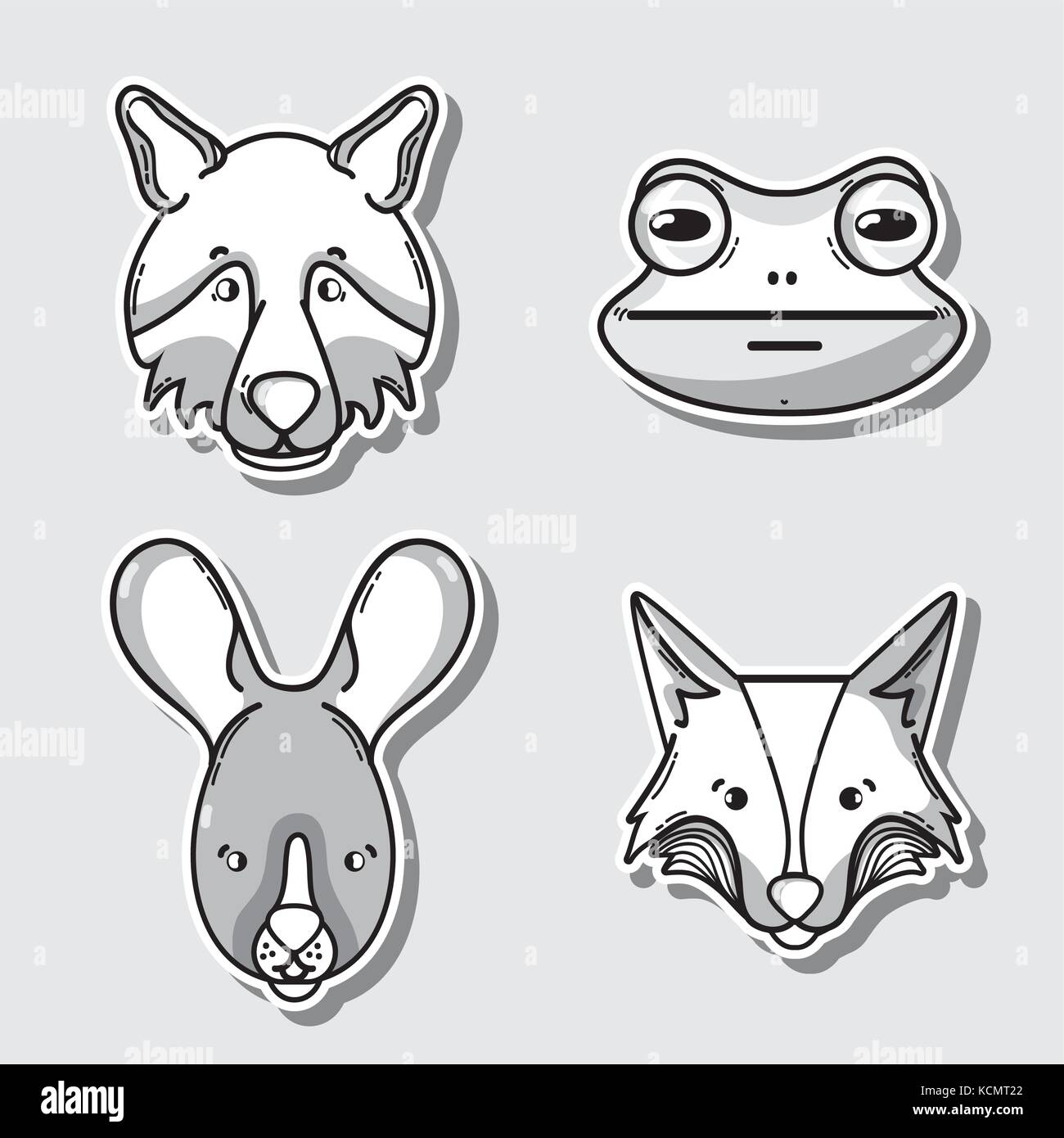 set cute natural animals design Stock Vector Image & Art - Alamy