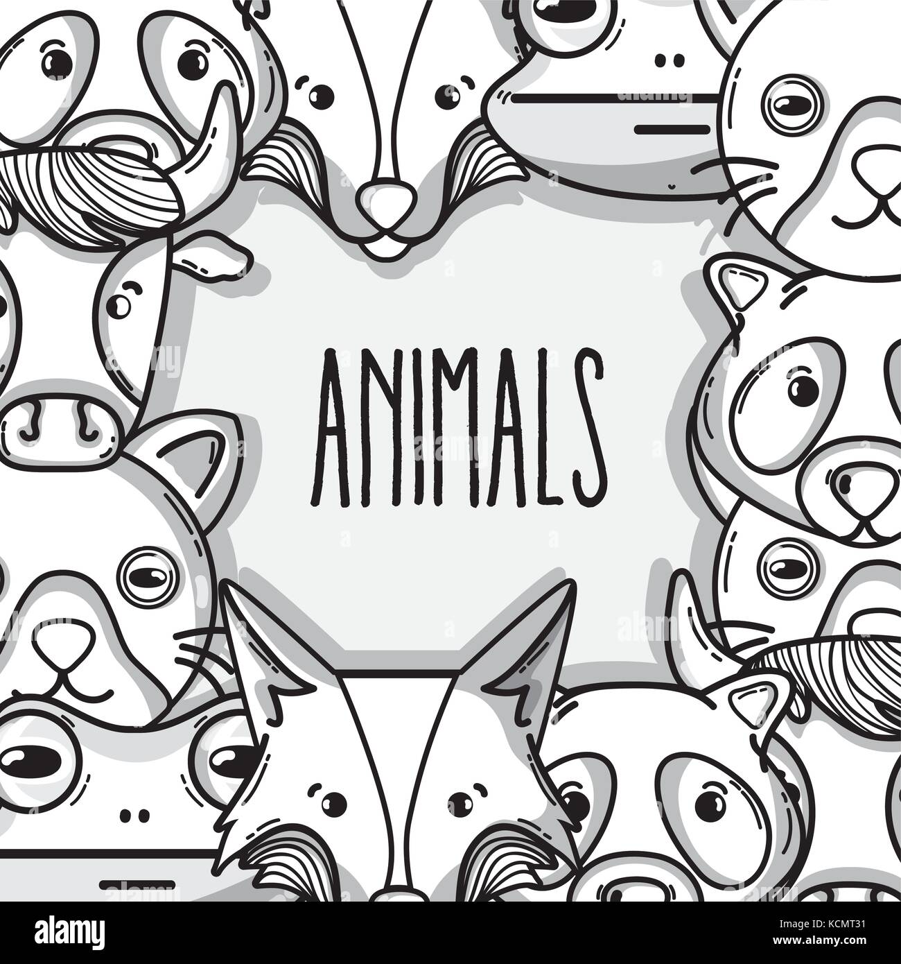 cute natural animal background design Stock Vector Image & Art - Alamy