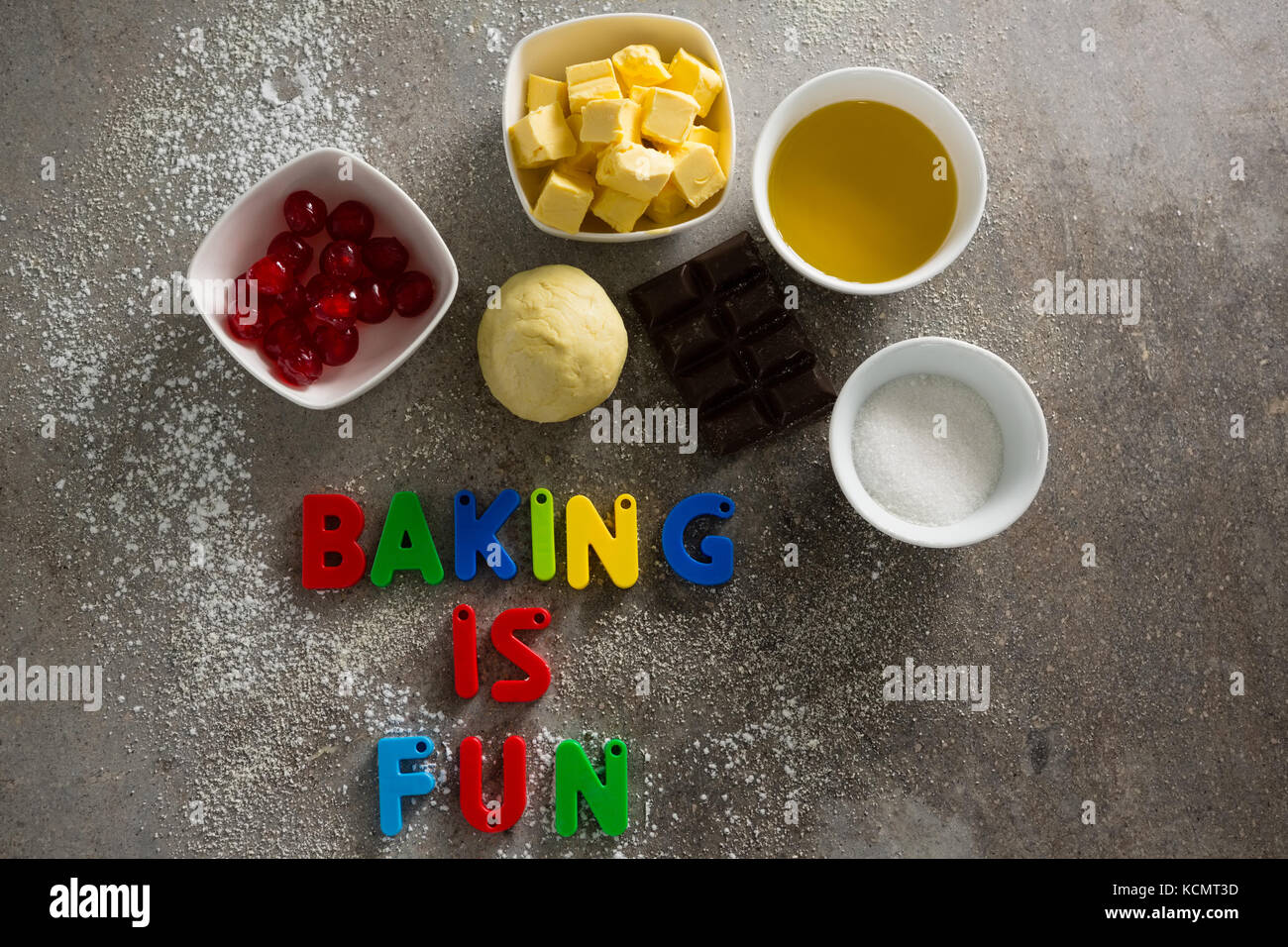 Alphabet of flour hi-res stock photography and images - Alamy