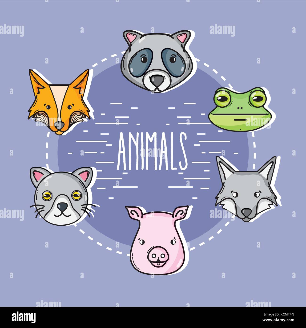 set cute natural animals design Stock Vector Image & Art - Alamy