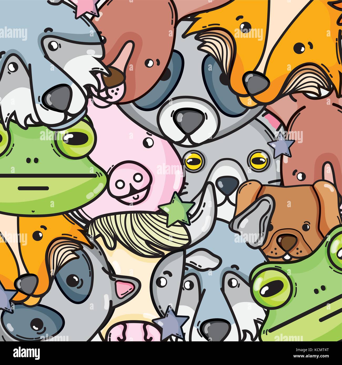 cute natural animal background design Stock Vector Image & Art - Alamy