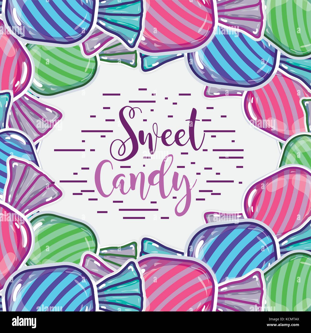 delicious sweet candy background design Stock Vector Image & Art - Alamy
