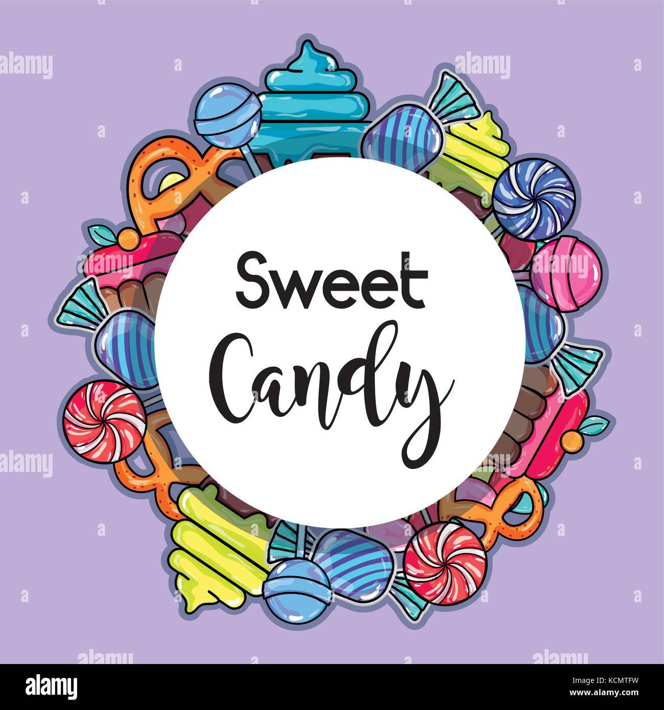 delicious sweet candy background design Stock Vector Image & Art - Alamy