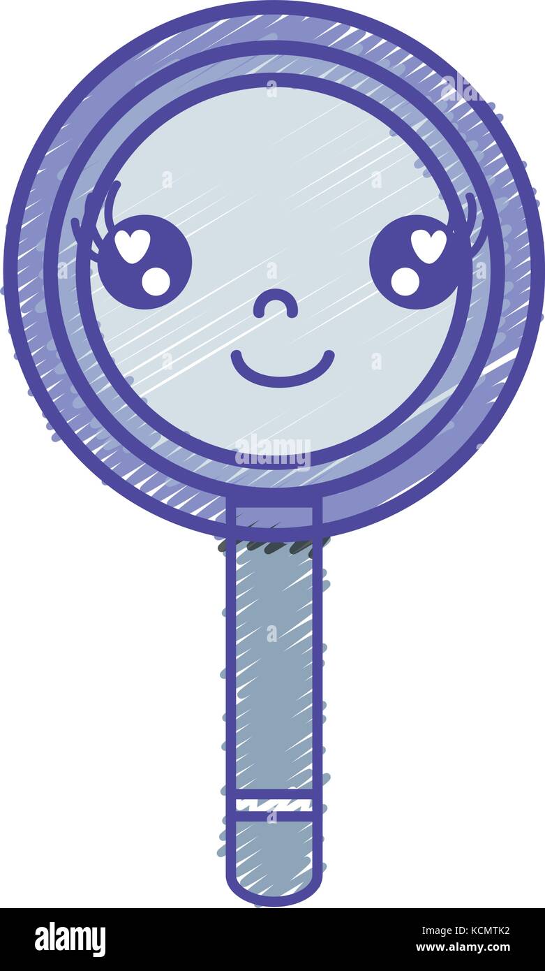 Kawaii magnifying glass icon hi-res stock photography and images - Alamy