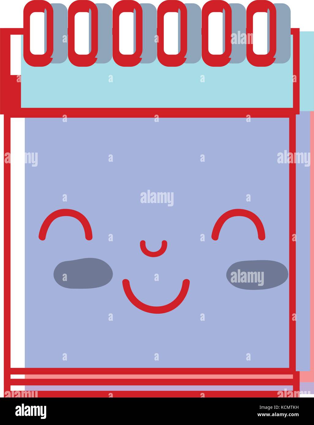 kawaii cute happy notebook tool Stock Vector Image & Art - Alamy