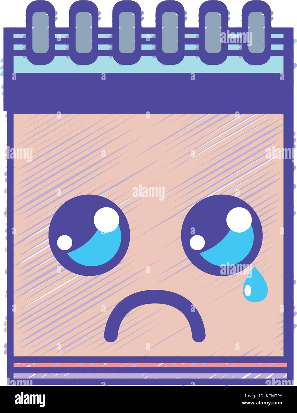 kawaii cute crying notebook tool Stock Vector Image & Art - Alamy