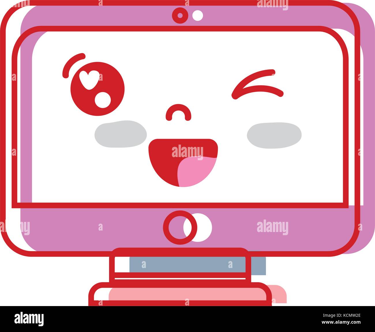 kawaii cute funny screen monitor Stock Vector Image & Art - Alamy