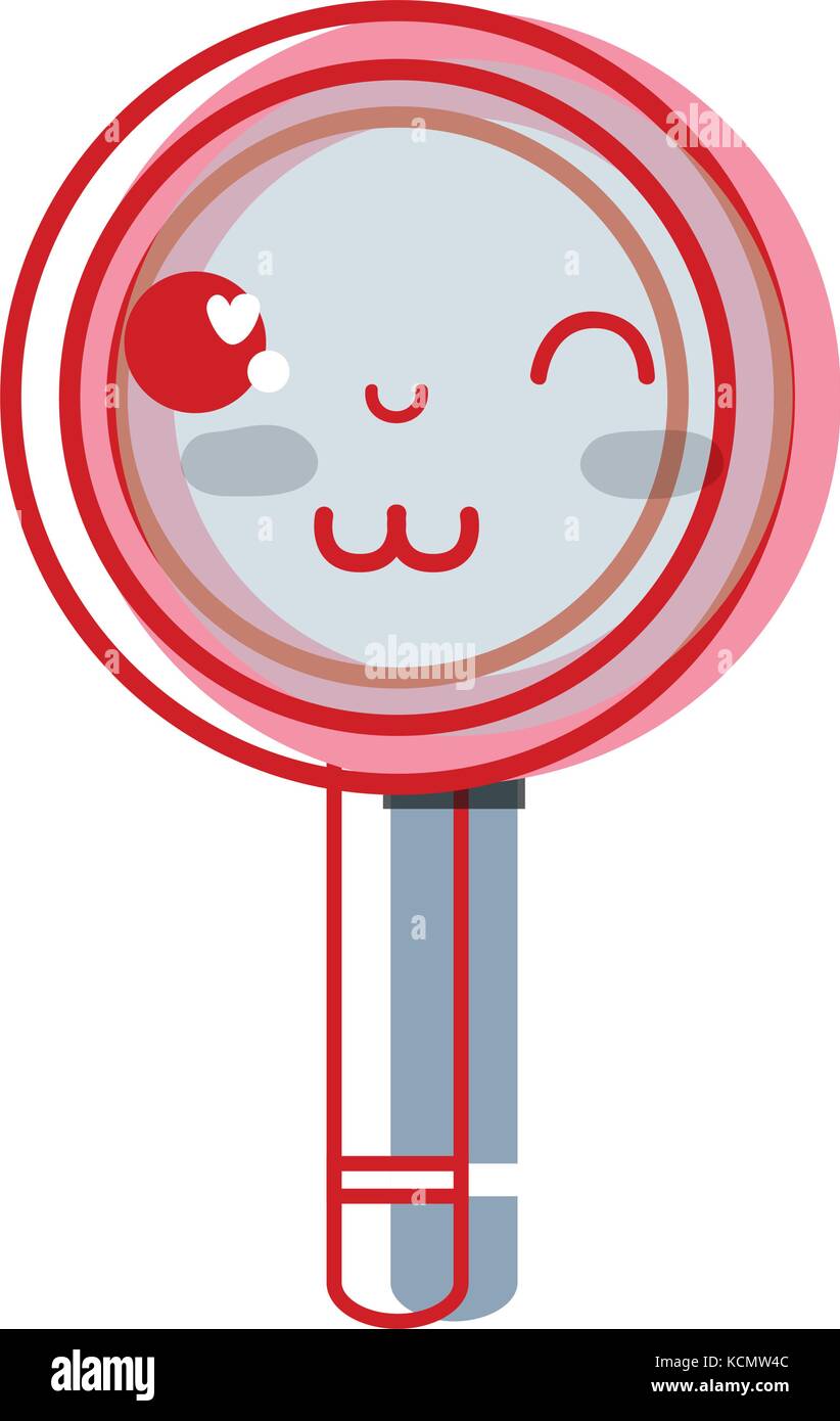 kawaii cute funny magnifying glass Stock Vector Image & Art - Alamy