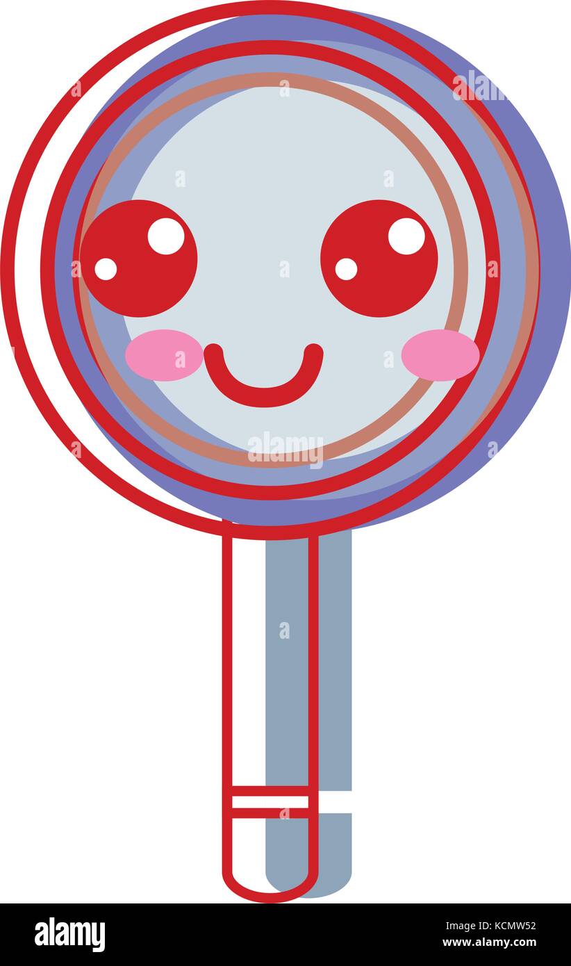 kawaii cute happy magnifying glass Stock Vector Image & Art - Alamy