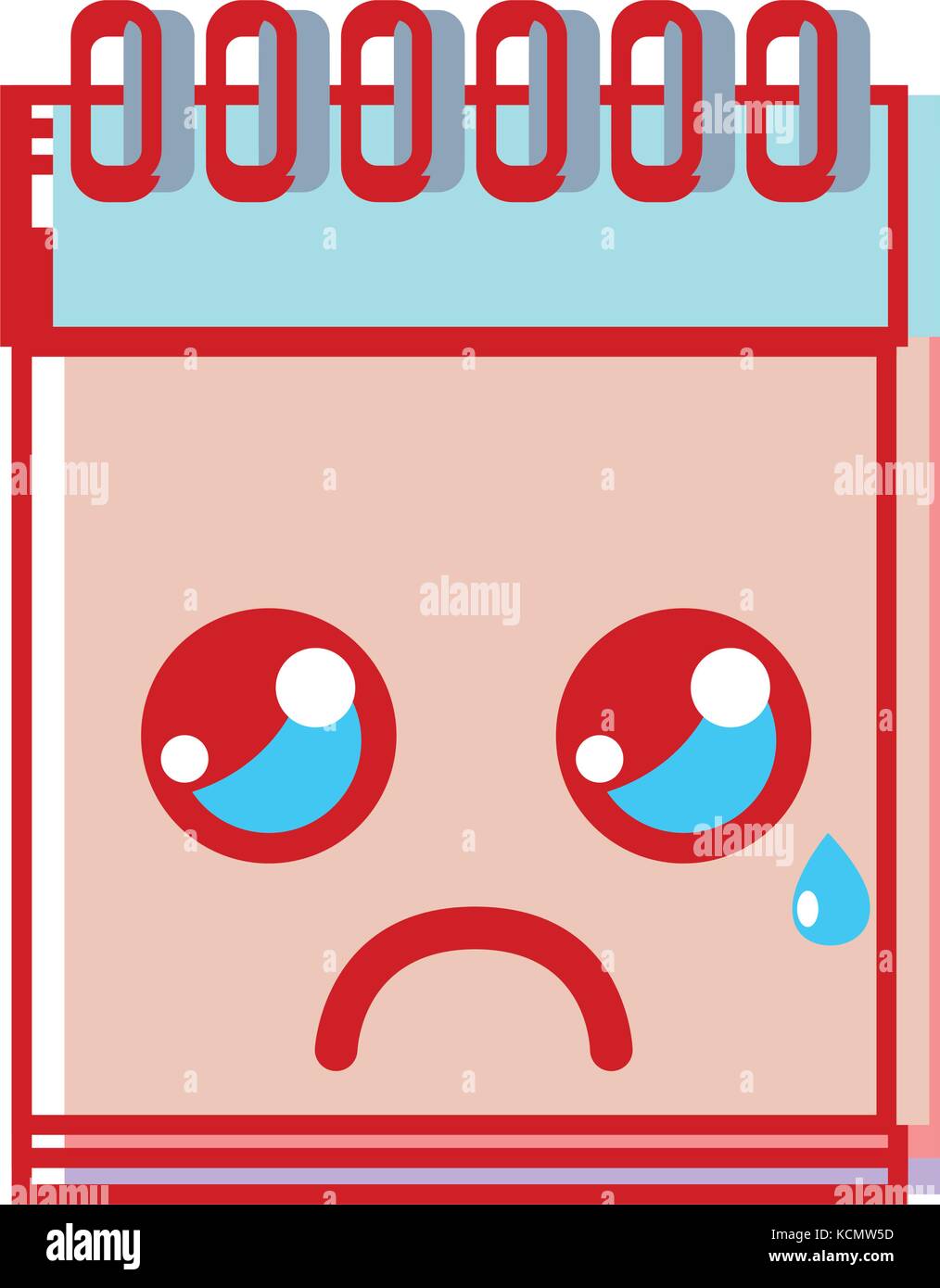 kawaii cute crying notebook tool Stock Vector Image & Art - Alamy