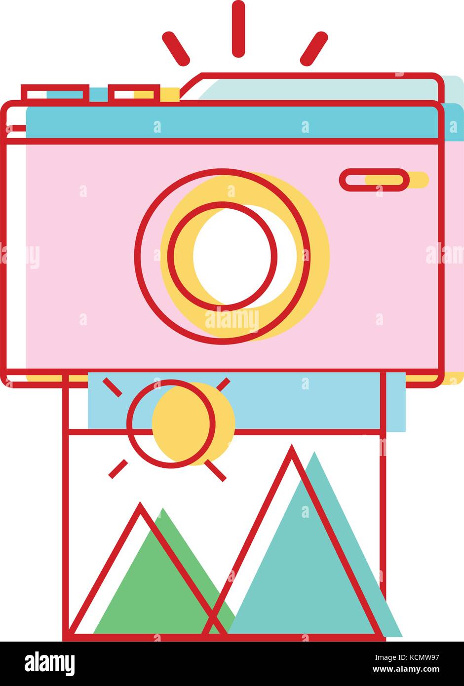 digital camera with picture art image Stock Vector Image & Art - Alamy