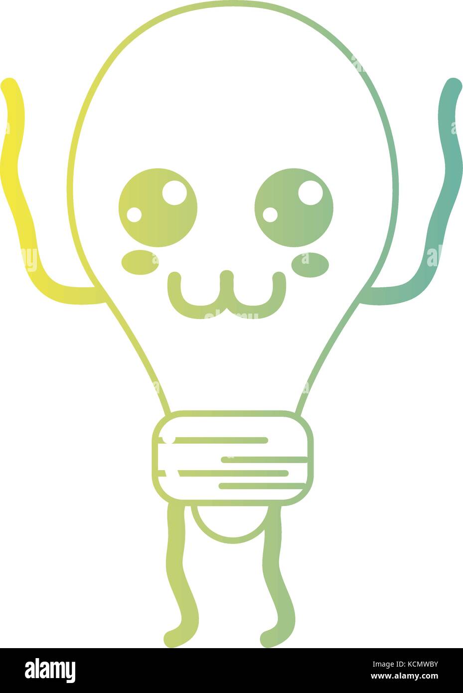 line kawaii cute happy bulb energy Stock Vector Image & Art - Alamy