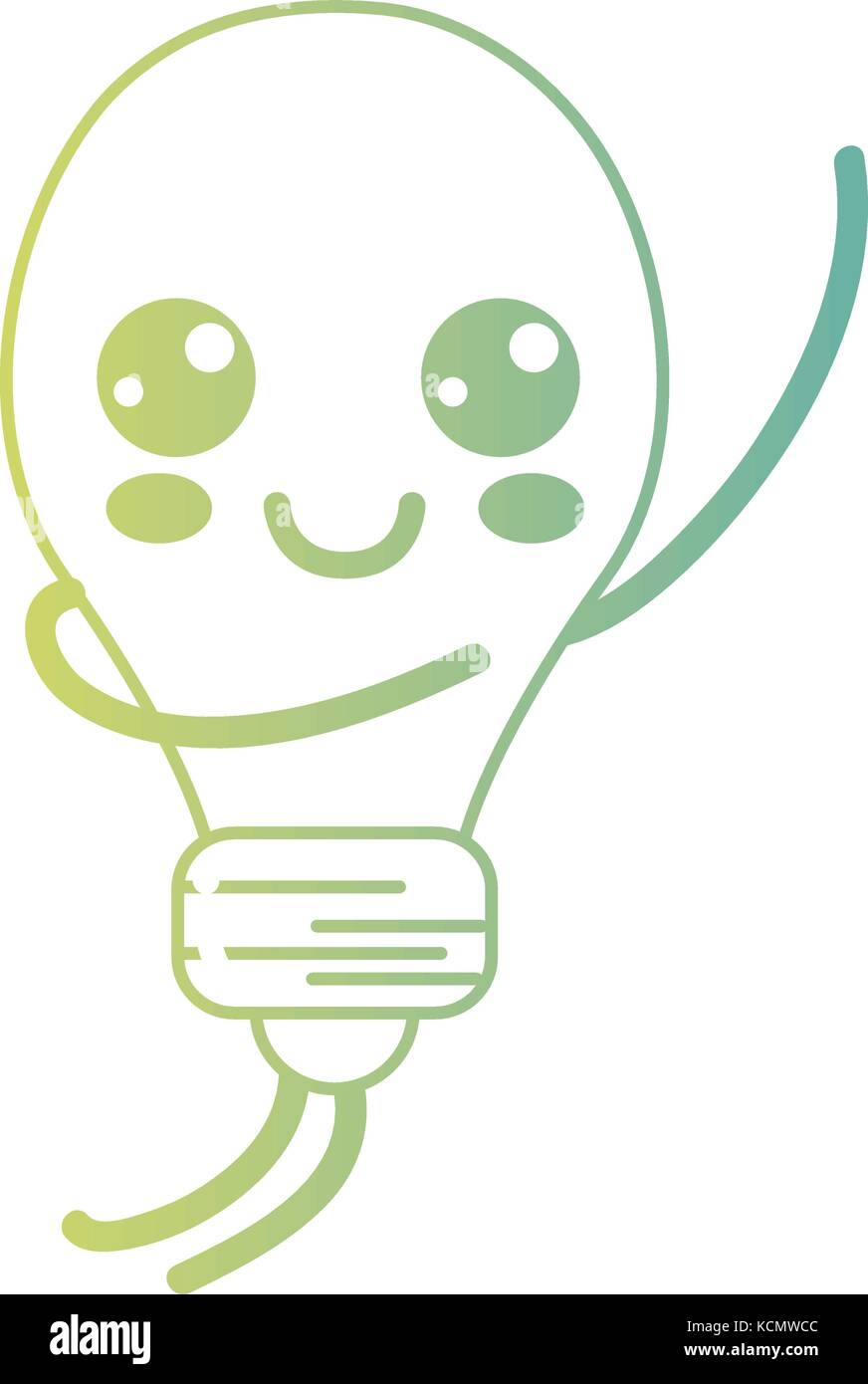 line kawaii cute happy bulb energy Stock Vector Image & Art - Alamy