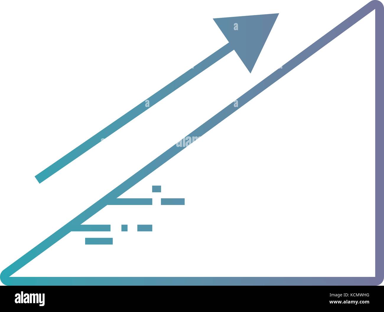 line statistics diagram with arrow growing Stock Vector Image & Art - Alamy