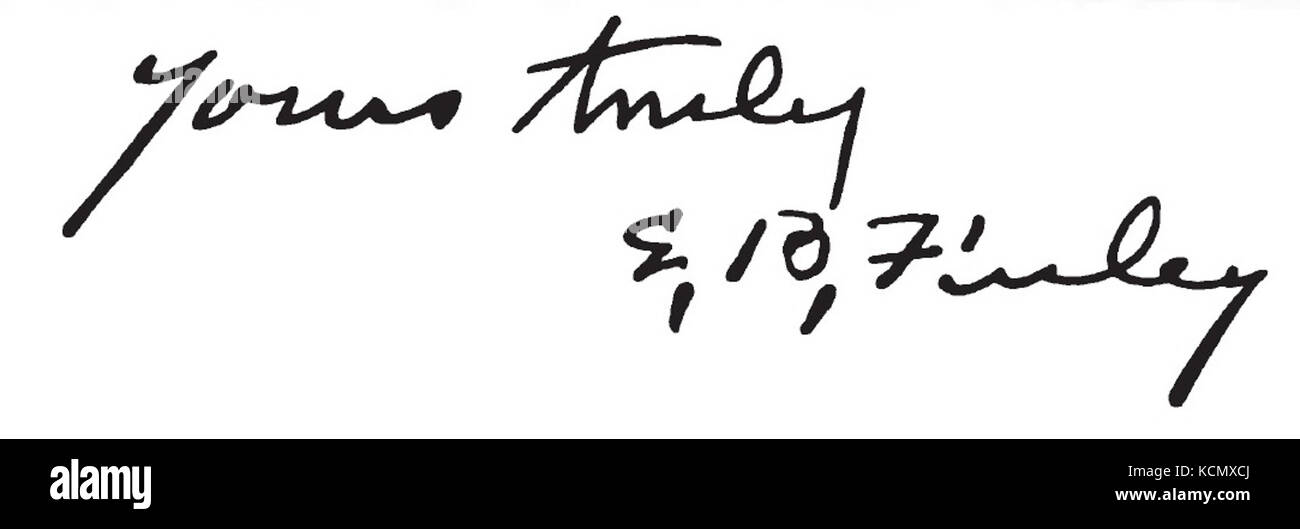 Ebenezer B. Finley signature Stock Photo - Alamy