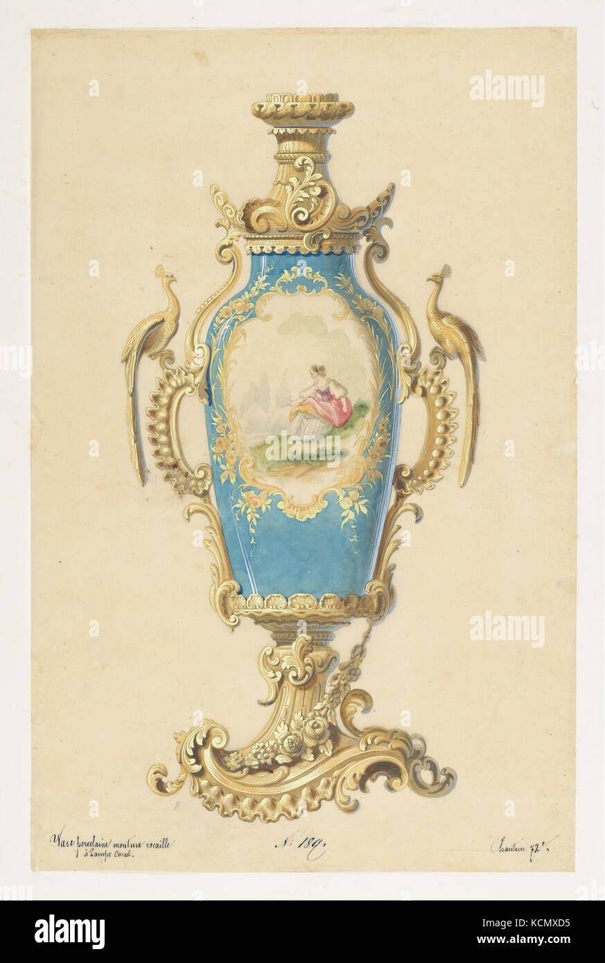 Design for the Base of an Oil Lamp Stock Photo - Alamy