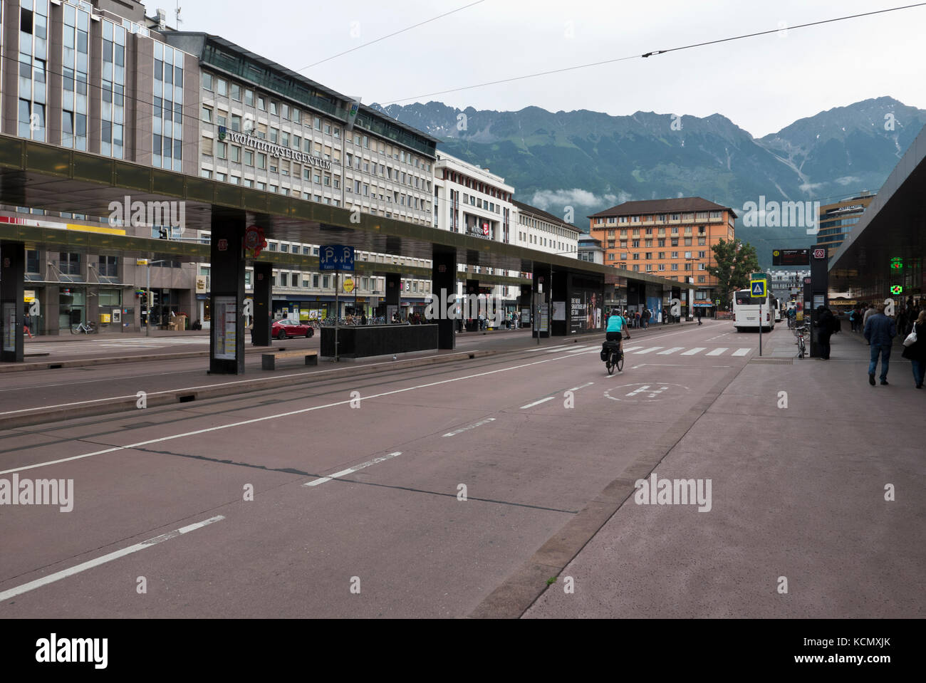 The main bus and train stations, Innsbruck, Austria Stock Photo - Alamy