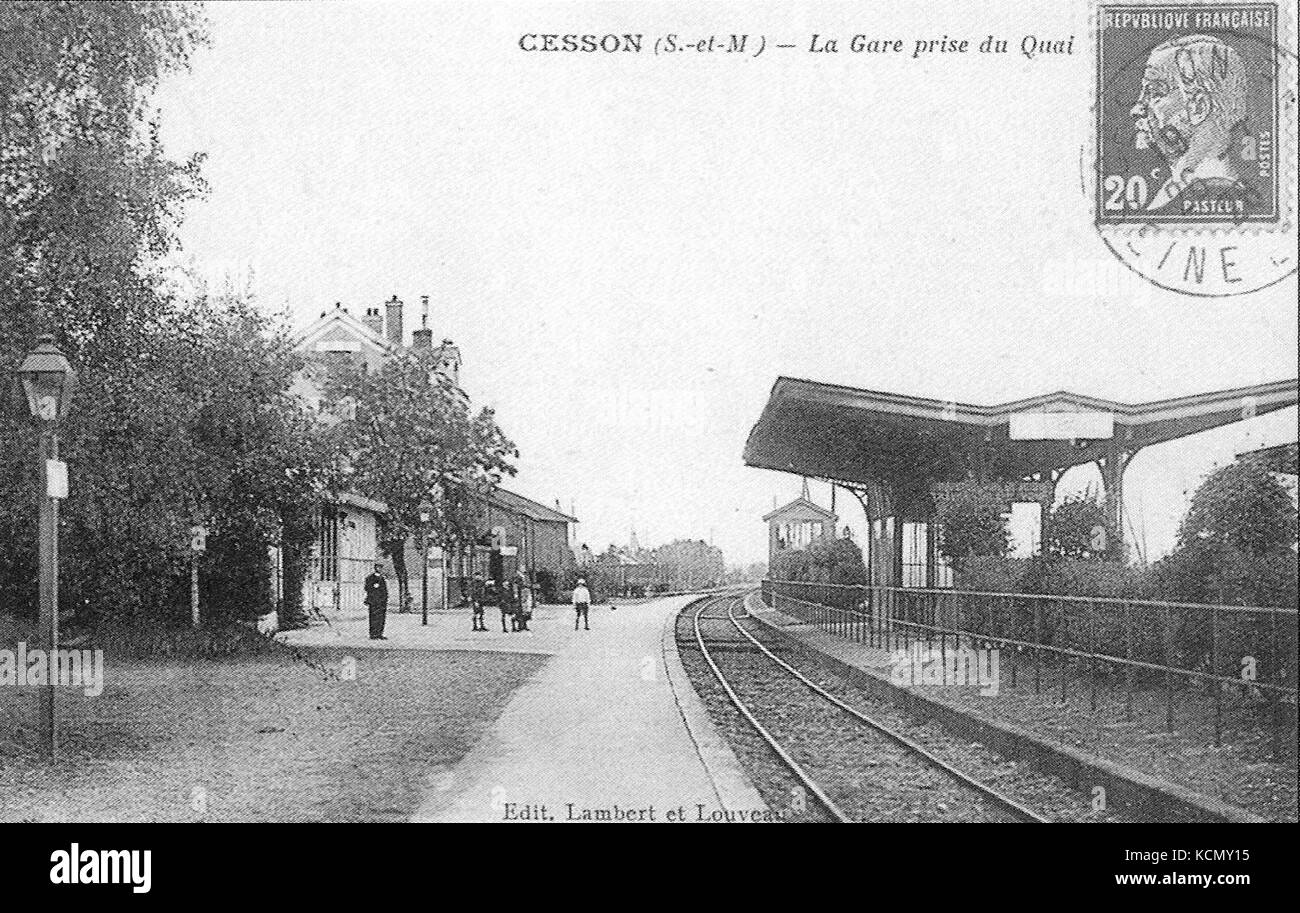 Gare de Cesson Carte Postale 9 Stock Photo - Alamy